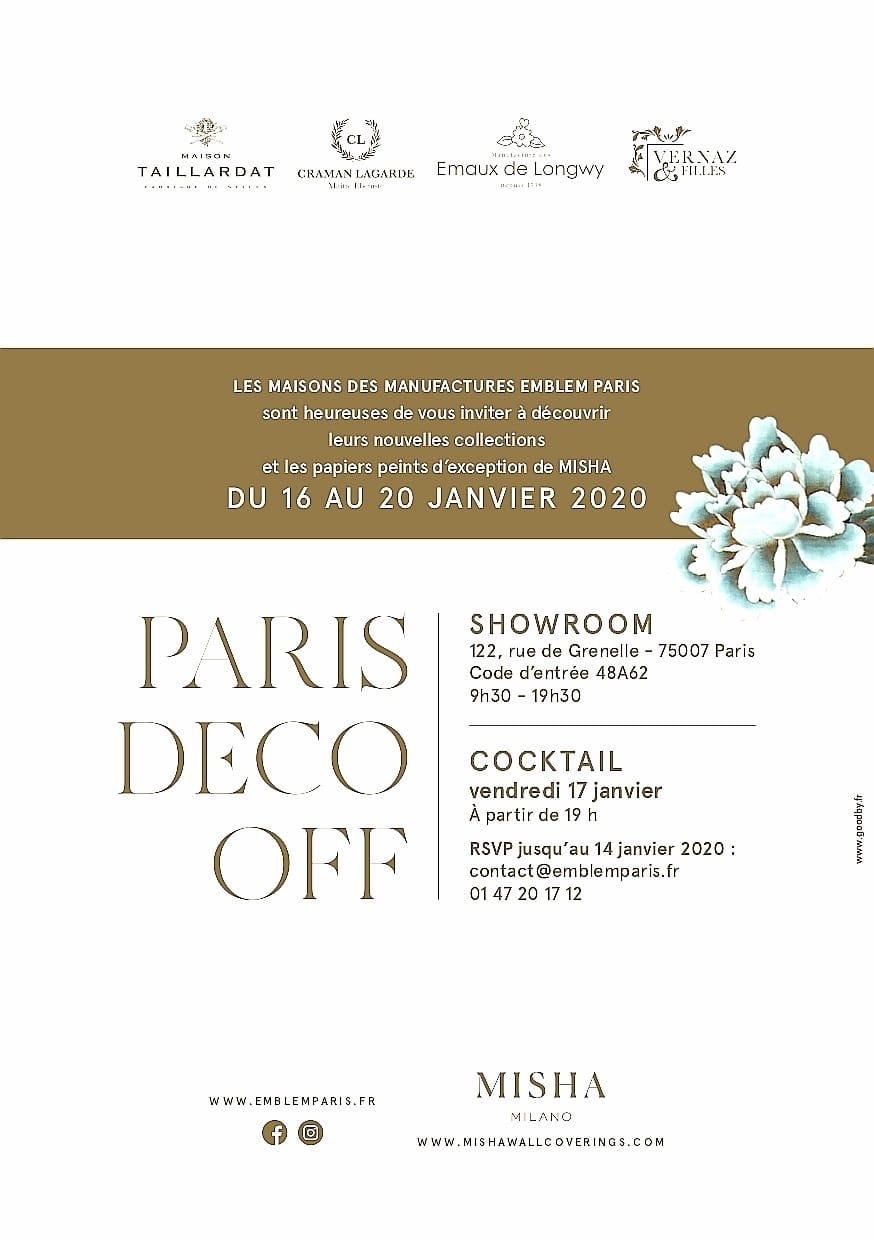 Paris Deco Off show from January 16 to 20, 2020 | Marbres de France